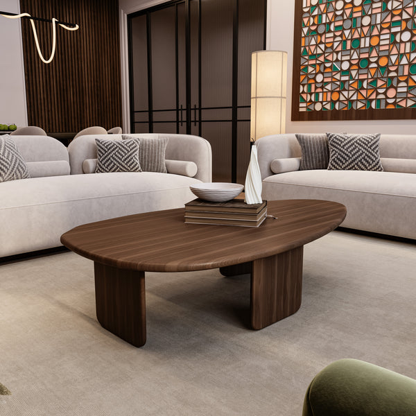 Walnut Coffee Table, Center Table, Asymmetric Coffee table, Home Decor ...