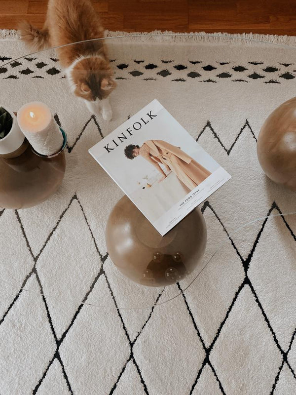 Wooden Ball Coffee Table, Center Table, Wood Ball, Kidney Glass Table ...