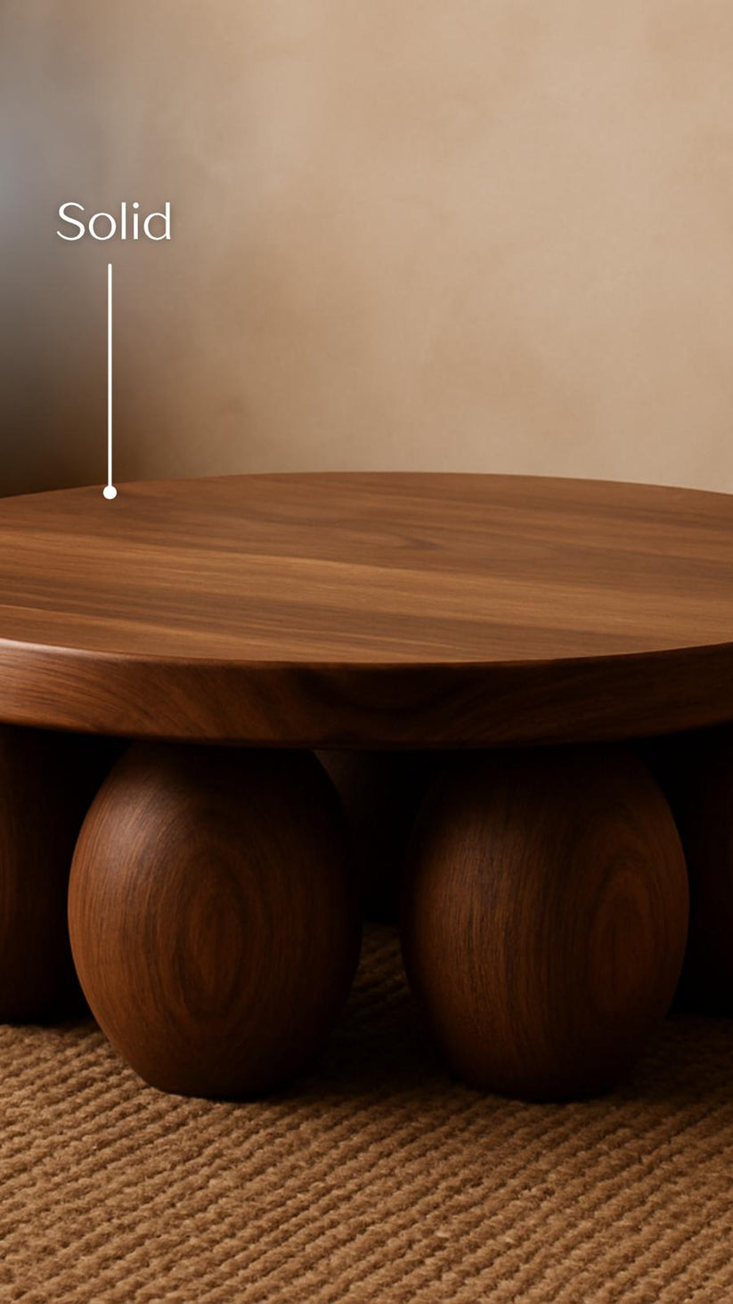 DUKE Ball Coffee Table – Solid Walnut | Sculptural Modern Design ...